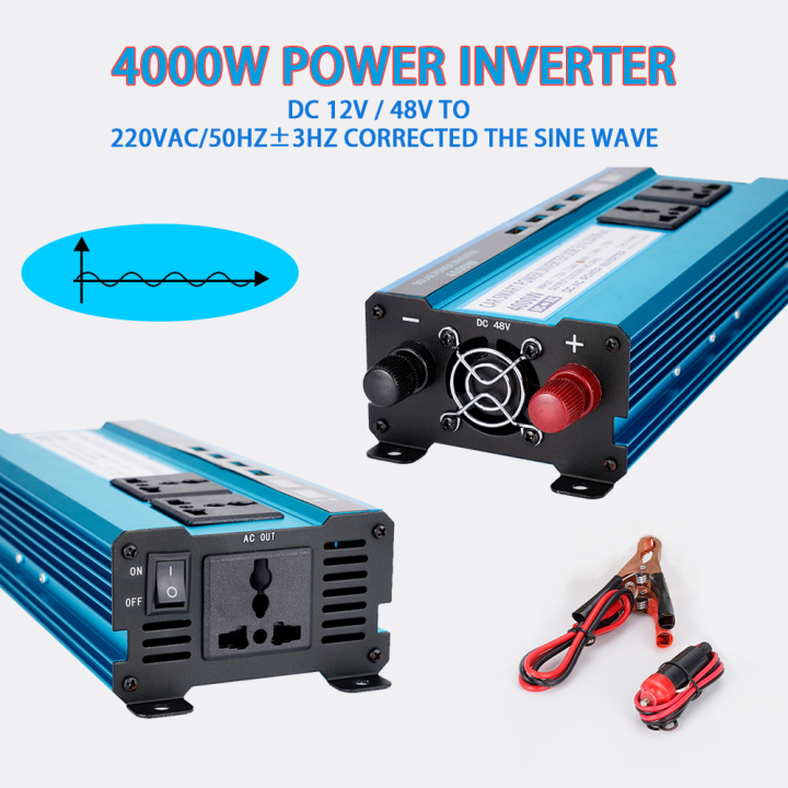 4000W Car Power Inverter Double Display Screen Modified Sine Wave ...