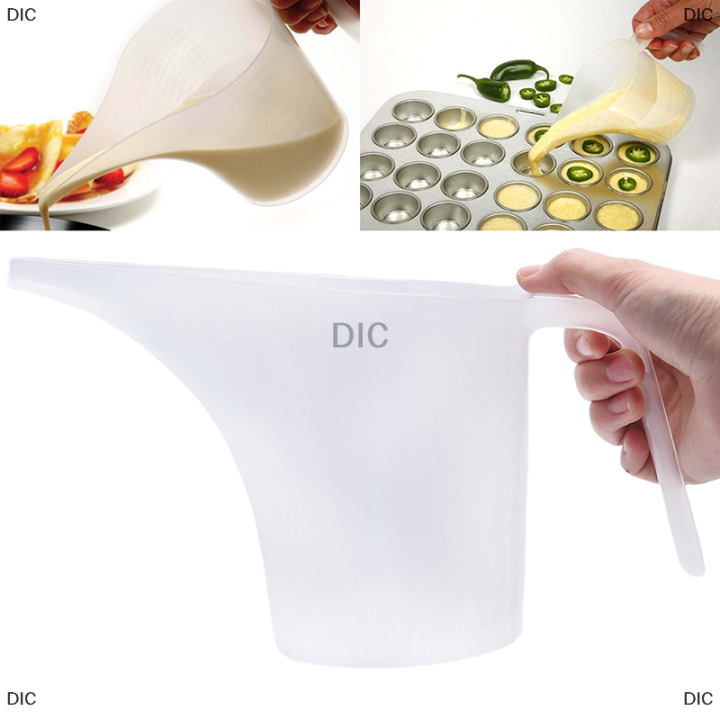DIC 1000ml tip Miệng nhựa đo Jug cup tốt nghiệp nấu ăn nhà bếp bánh ...