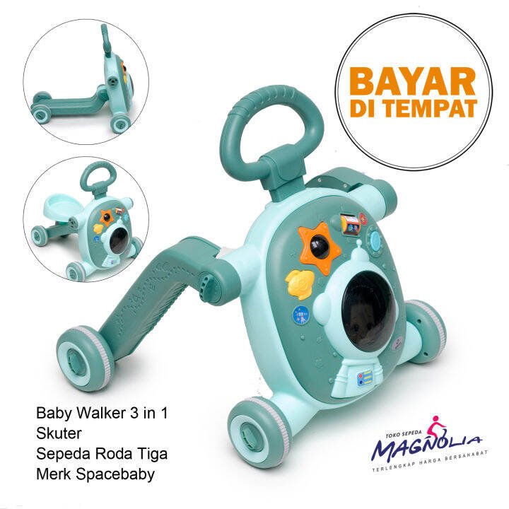 Baby Walker Spacebaby Roda Bayi Apolo Bayi Kereta bayi belajar Jalan 3 ...