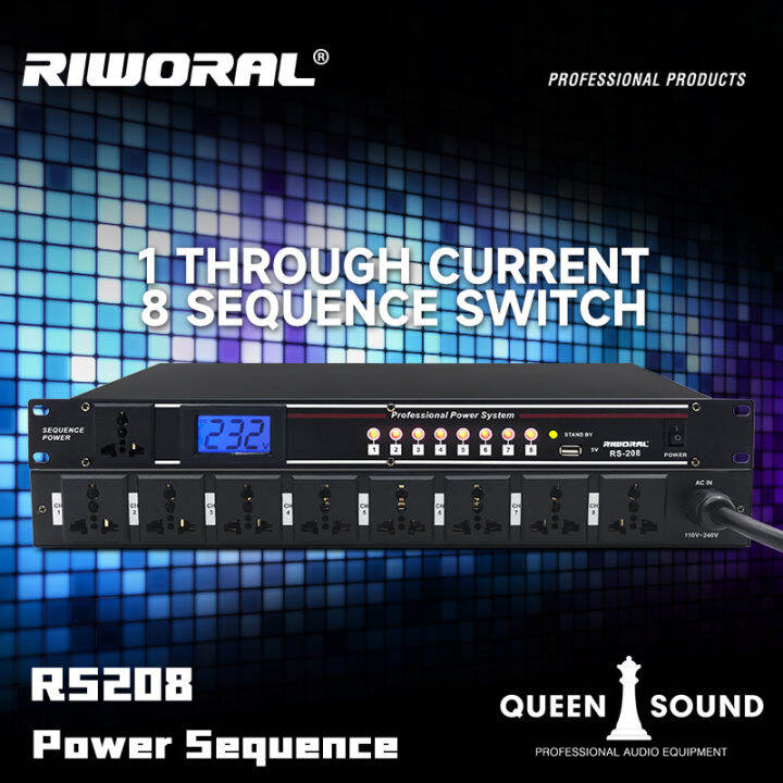 Genuine RIWORAL RS-208 9 outlet Rack Mount Power Sequence Controller ...
