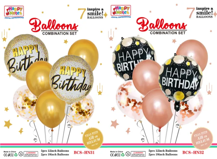 Balloon Combination set (7 items) (Latex Balloon & Foil Balloon ...