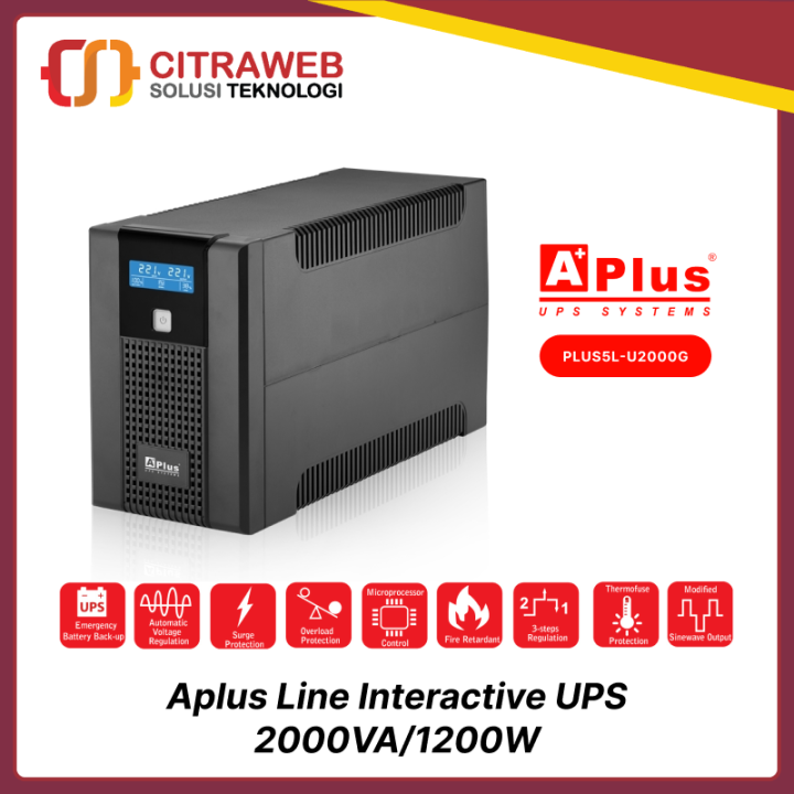 Aplus Line Interactive UPS 2000VA 1200W | Lazada Indonesia