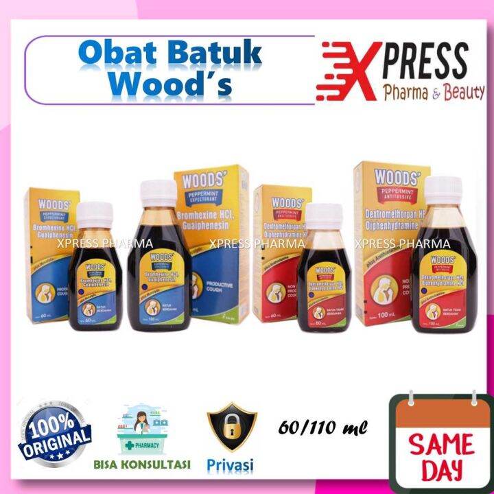 ⚡XPRESS⚡ Woods Expectorant Obat Batuk Berdahak / Woods Antitussive Obat ...