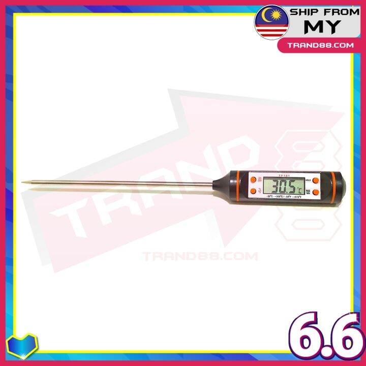 TP101 Digital Thermometer Cooking Food Kitchen BBQ Probe Water Milk Oil ...