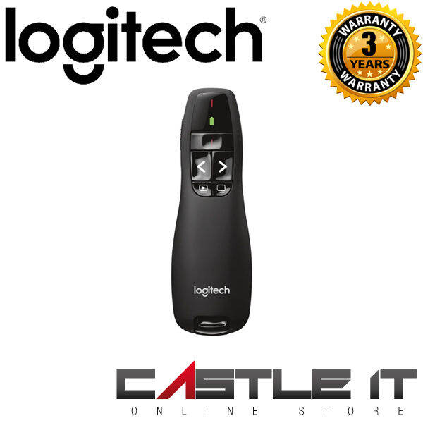 Logitech R400 RED Laser Pointer 2.4GHZ USB Wireless Presenter For PPT ...