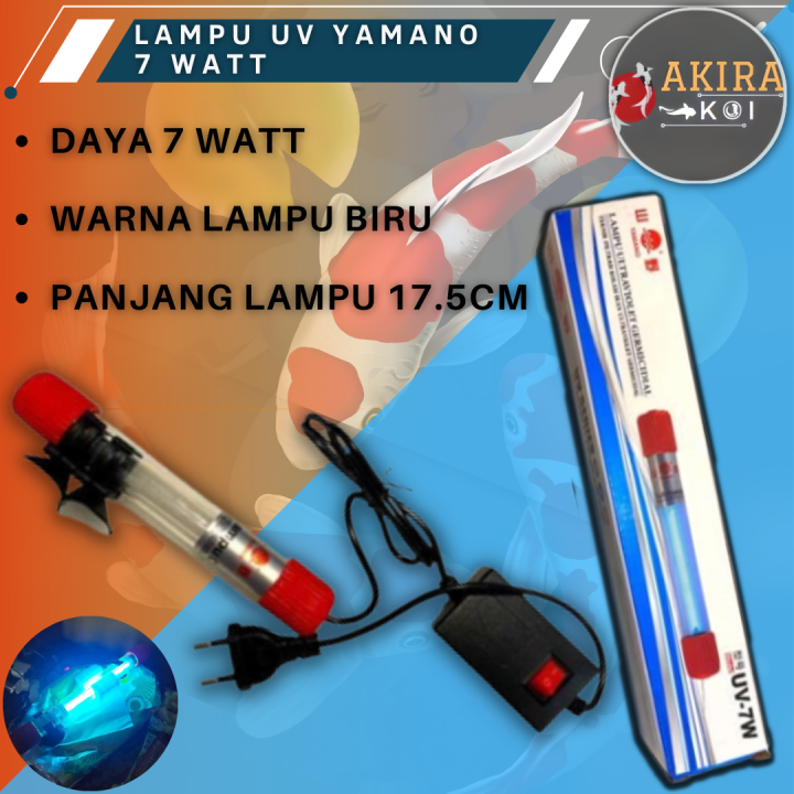 Lampu Uv 7 Watt YAMANOPenghilang Lumut Kolam Ikan Aquarium | Lazada Indonesia