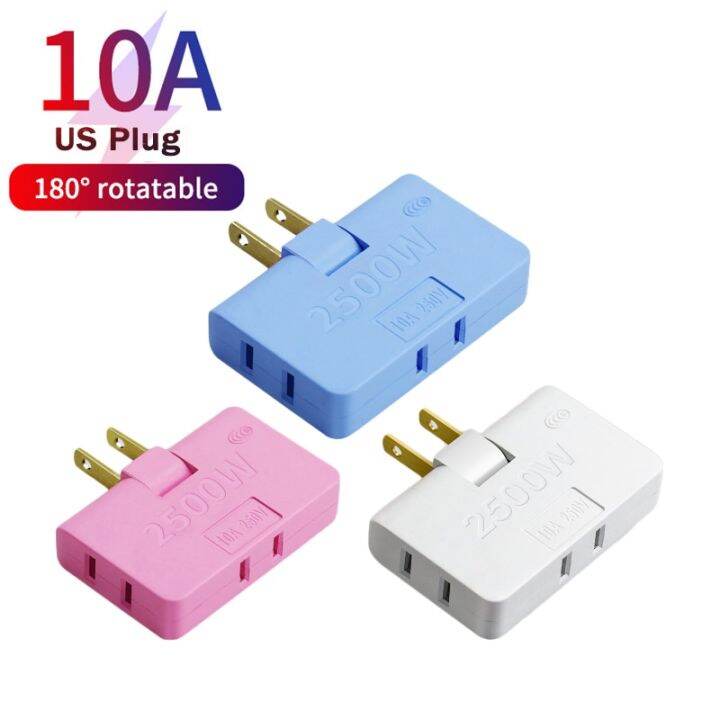 3in1 US Plug Adapter 180 Degree Rotatable Socket Converter Extension ...