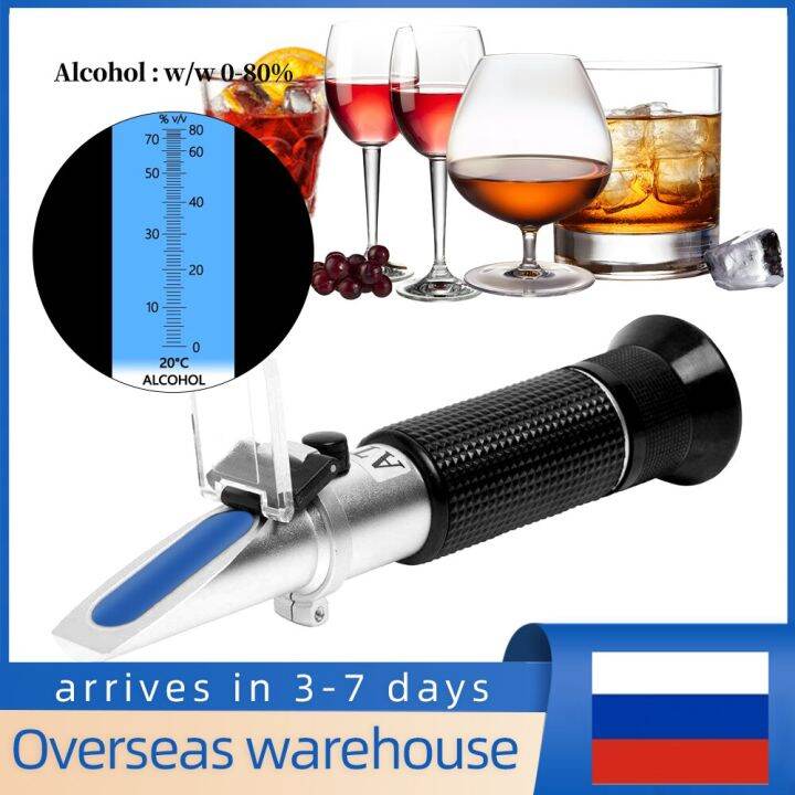Handheld 0-80% Alcohol Refractometer For Spirits Household Liquor ...
