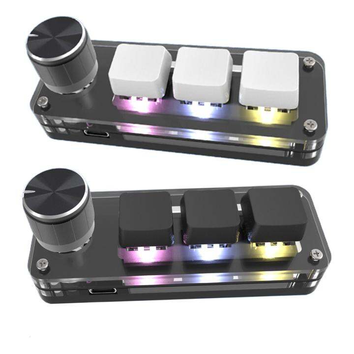 Keyboard Programmable Keys Rgb Portable Macro Keypad 3 Keys For Linux