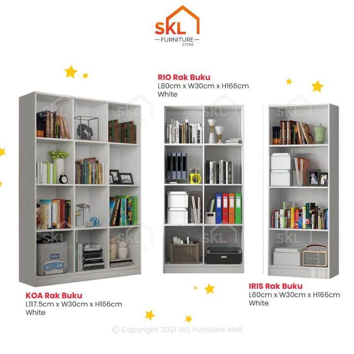 SKL Furniture 4 / 8 / 12 Cubes White Filing Cabinet / Bookshelf ...