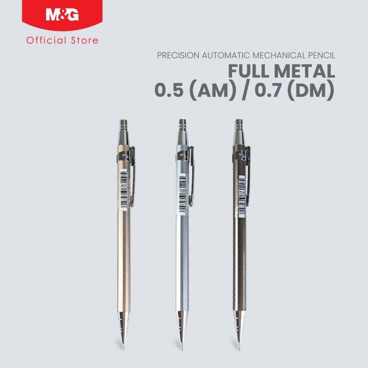 M&G Full Metal Precision Automatic Mechanical Pencil (0.5mm & 0.7mm ...