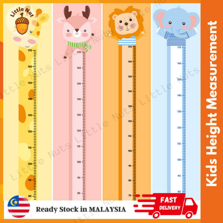 Kids Height Measurement Sticker Kids Measurement Wall Paper Alat Ukur Tinggi Kanak-Kanak Kids ...
