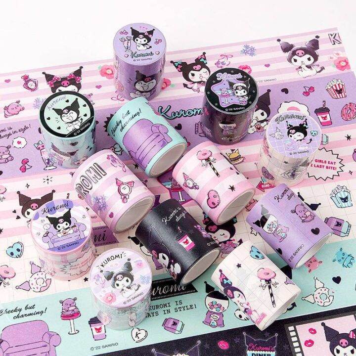 Sanrio Kuromi Pom Pom Purin Cinnamoroll mymelody Decorative Adhesive ...
