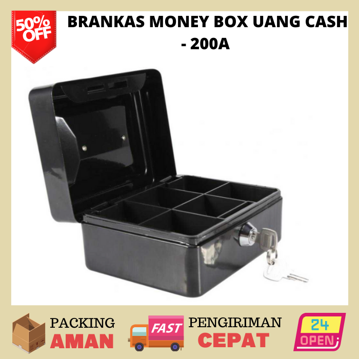 Brangkas Uang Mini Cash Money Box Kunci Manual Ukuran 20 x 16 x 9 cm ...