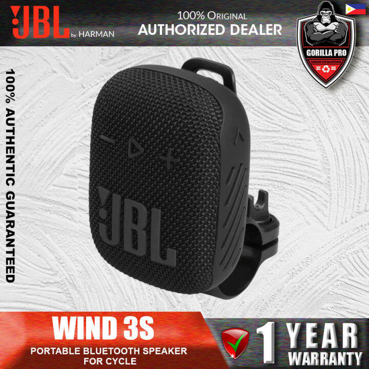 JBL Wind 3s Portable Bluetooth Speaker for Cycles Speaker, ready for hiking on the trails ...