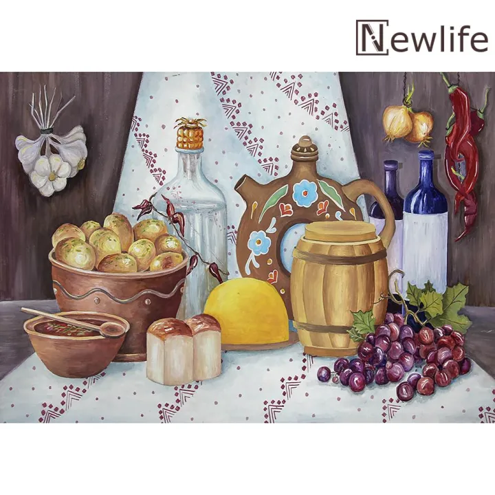 ภาพโมเสกครอสติสระบายสีติดเพชรสว่านเต็มรูปแบบ5D (Bottle-t384) | Lazada.co.th