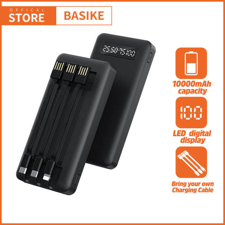 Powerbank 10000mah BASIKE asli 5V2.1A Input ganda dan output ganda, dan ...