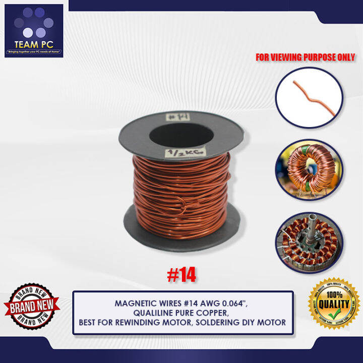 MAGNETIC WIRES #14 AWG 0.064", QUALILINE PURE COPPER, BEST FOR ...