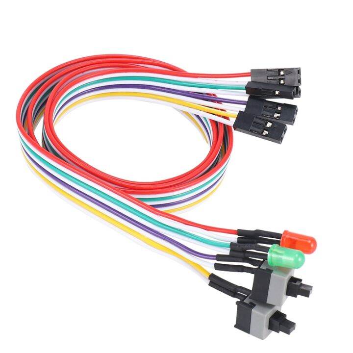 ATX PC Computer Motherboard Power Cord 2 Switch On With LED Light On ...