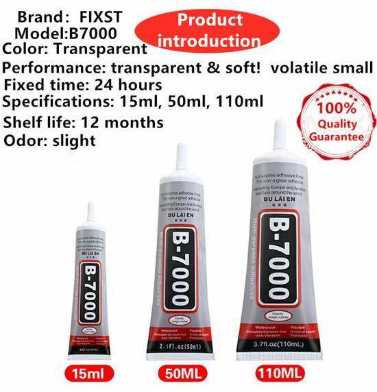 FIXST B7000 Glue 15ml 50ml 110ml Multi Function Adhesive Epoxy Resin Glass Touch Screen Cell ...