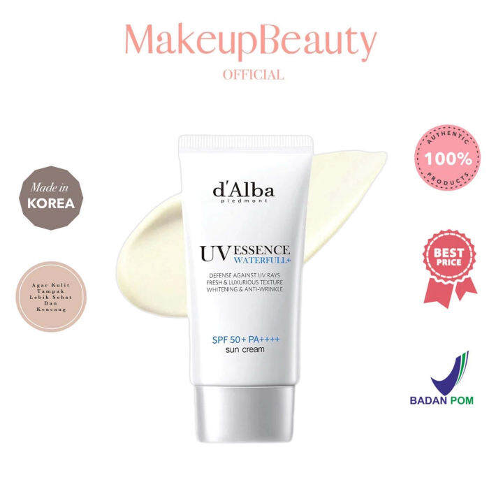 D'ALBA Waterfull UV Essence Sun Cream SPF 50+ PA++++ 50ml | Lazada Indonesia