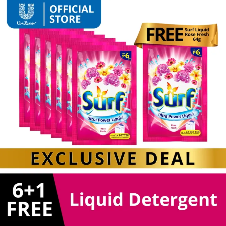 liquid detergent Buy 6 Get 1 FREE Surf Rose Fresh Laundry Liquid ...