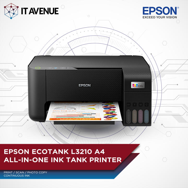 Printer Epson Ecotank L3210 Color Aio A4 at Willie Poole blog