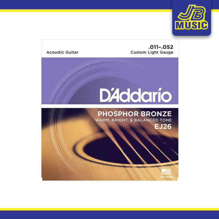 D'Addario EJ26 Custom Light 11-52 Phosphor Bronze String | Lazada PH