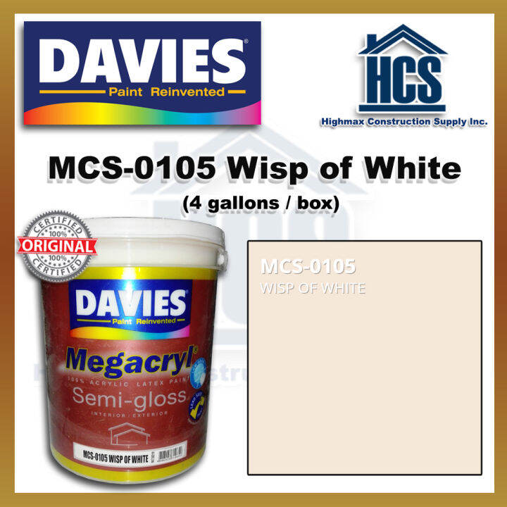 Davies MCS-0105 Wisp of White (4gal/box) | Lazada PH