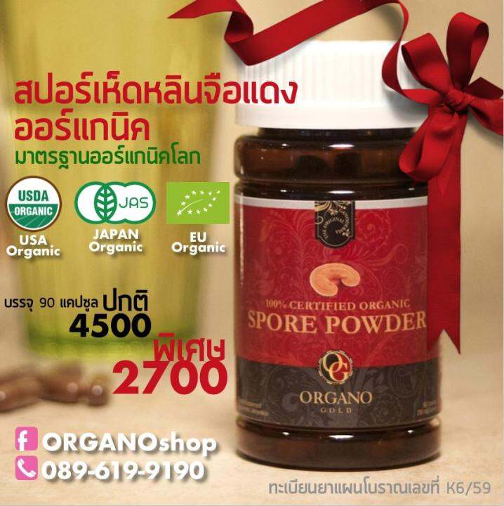 สปอร์เห็ดหลินจือแดง ออร์แกนิค ออร์กาโน่โกลด์ Organo Gold organic ...