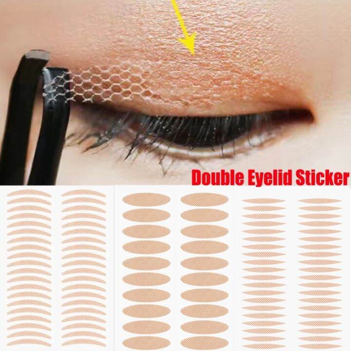 1Sheet Lace Mesh Invisible Double Eyelid Sticker/Natural Waterproof Eyelid Sticker Eye Makeup ...