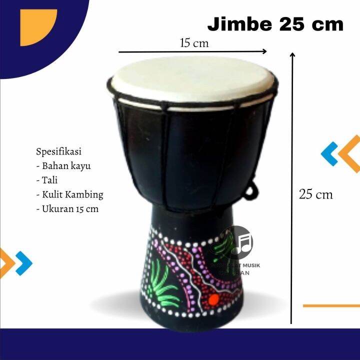 Alat Musik Gendang Edukatif Mainan Anak Jimbe Mini Ukuran 25 cm Edukasi ...