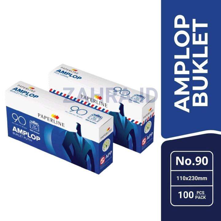 1 Pack Amplop Buklet Putih Paperline No.90 No.104 No.110 Isi 100 Lembar ...