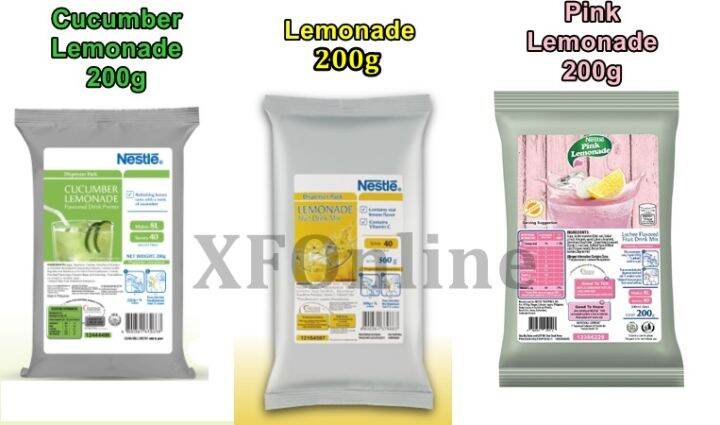 Nestle Lemonade Original/ Pink Lemonade/ Cucumber Lemonade 200g | Lazada