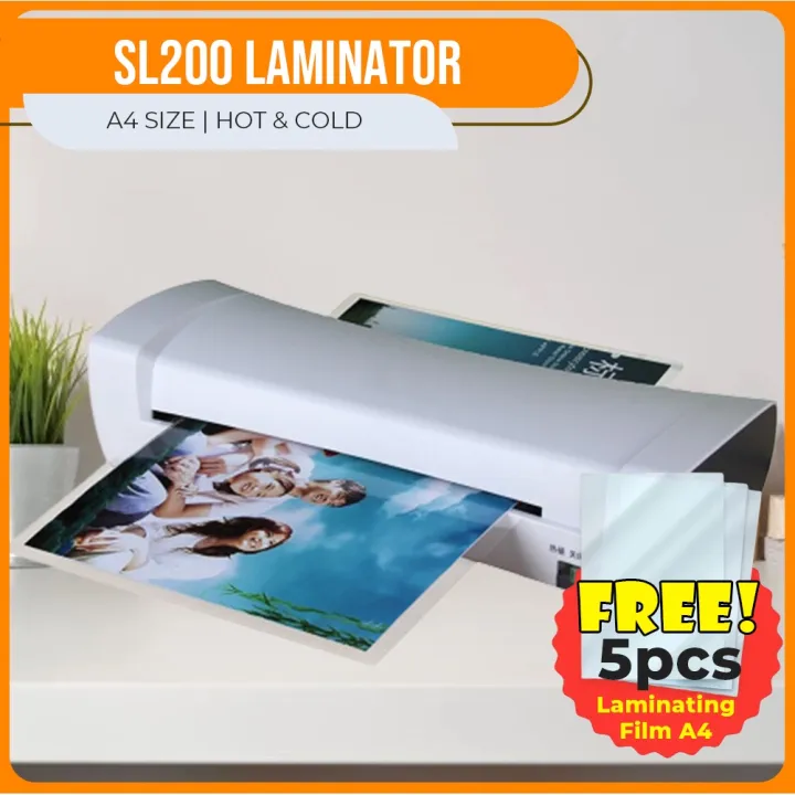 Sl200 Laminator A4 Size Hot And Cold Laminating Machine Portable