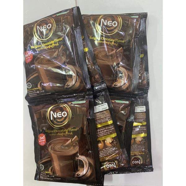 NEO belgian chocolate flavor 3in 1 coca powder drink 28 g x10 pcs ...