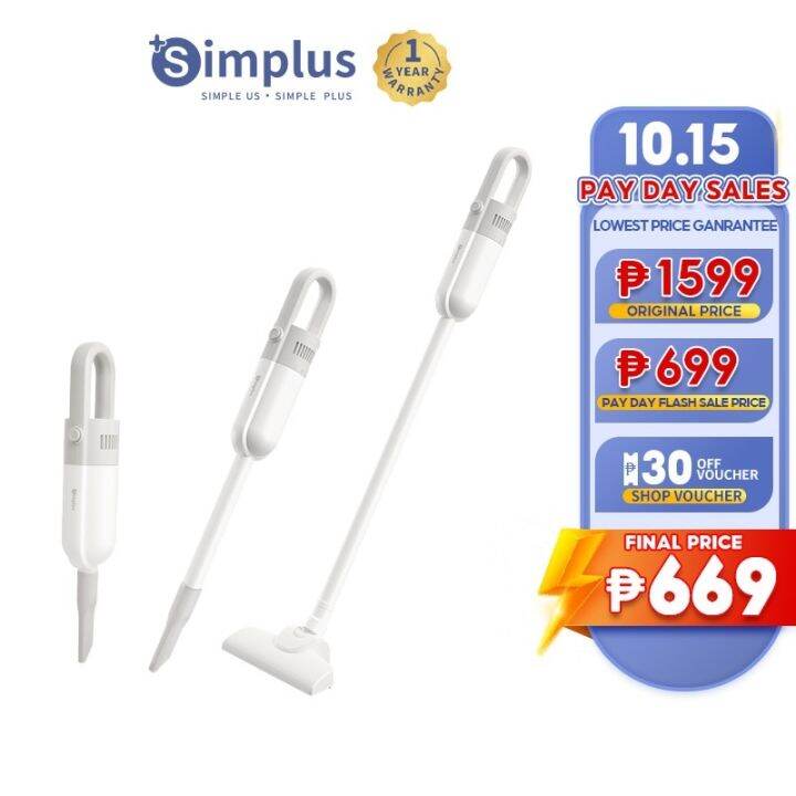 Simplus Handheld Vacuum Cleaner 3 in 1 Multi Function 1 KG Ultra Light 14000pa Strong Suction ...