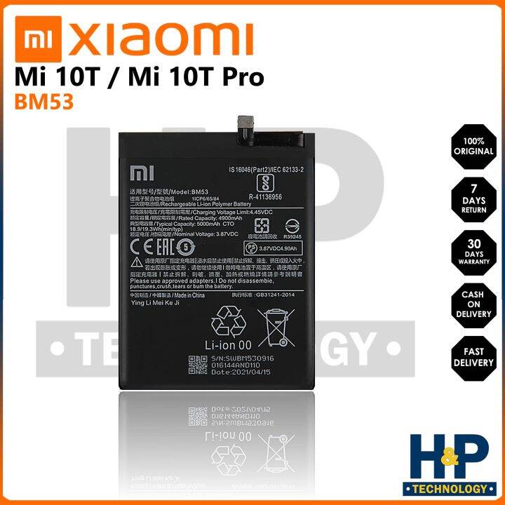 Battery Model BM53 for Xiaomi Mi 10T / Mi 10T Pro Battery | Lazada PH