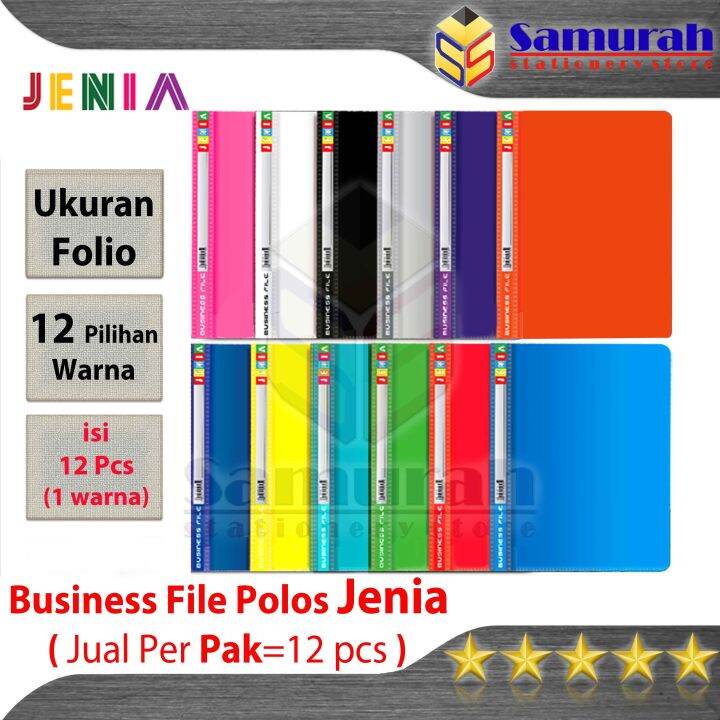 Map Business File Polos Folio Jenia ( 1 pak ) isi 12 Pcs / Map Bisnis ...
