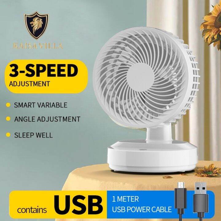 Kaisa Villa Mini Electric Fan Stand Fan Portable Small Electric Fan ...
