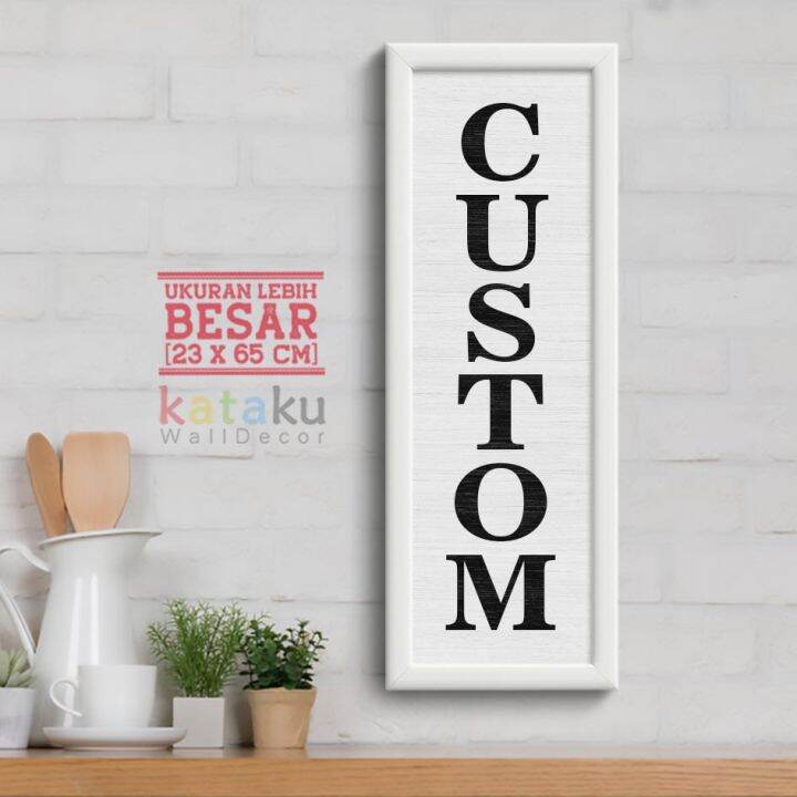 Papan Tanda Nama Custom Wall Decor Sign Board Rustic Hiasan Dinding ...