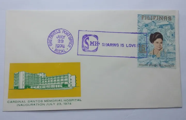 1974 CARDINAL SANTOS MEMORIAL HOSPITAL INAUGURATION Postal Envelope ...