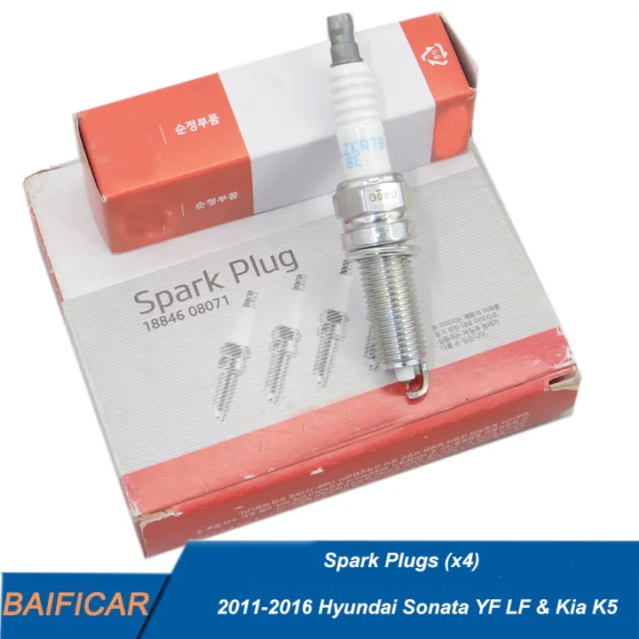 Baificar แบรนด์ใหม่ของแท้หัวเทียน (X4) 18846-08071สำหรับ2011-2016 Hyundai Sonata YF LF และ Kia ...