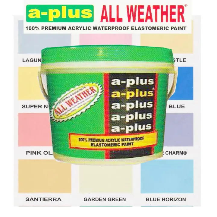 A-Plus All Weather 100 Premium Acrylic Waterproof Elastomeric Paint ...