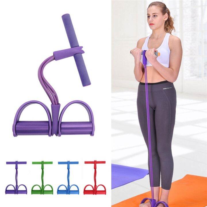 4 Tube Tension Rope Abdominal Equipment | Lazada PH