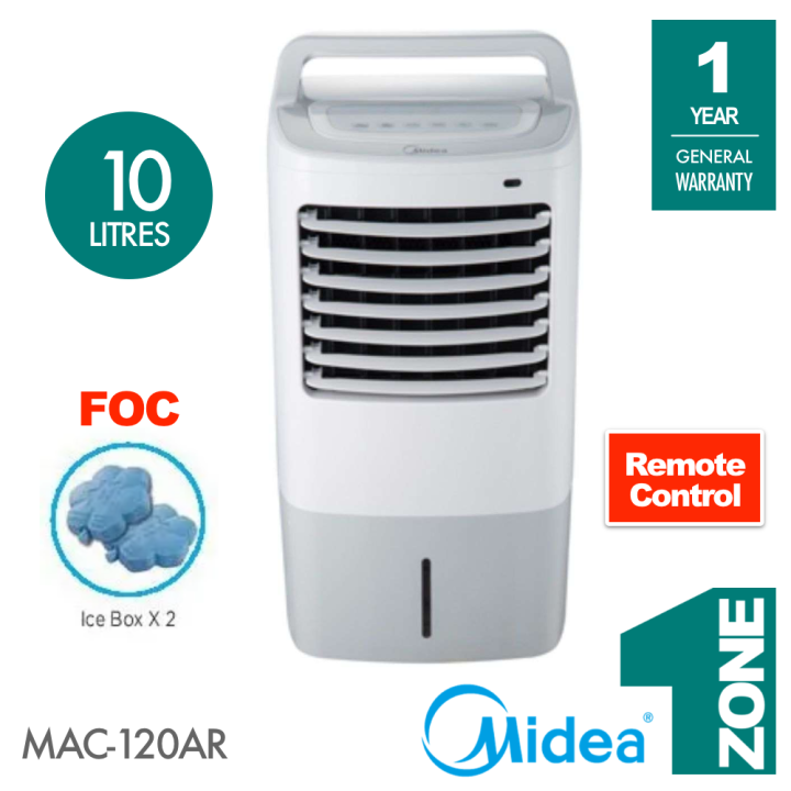 Midea 10L Air Cooler with Remote Control - Model: MAC-120AR | Lazada