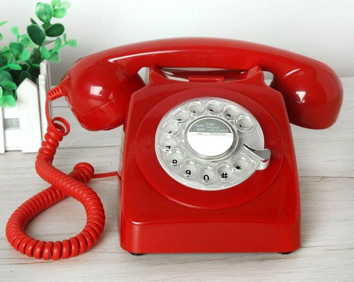 Retro Antique Phone Wired Landline Home Phone Retro Classic Ceramic ...