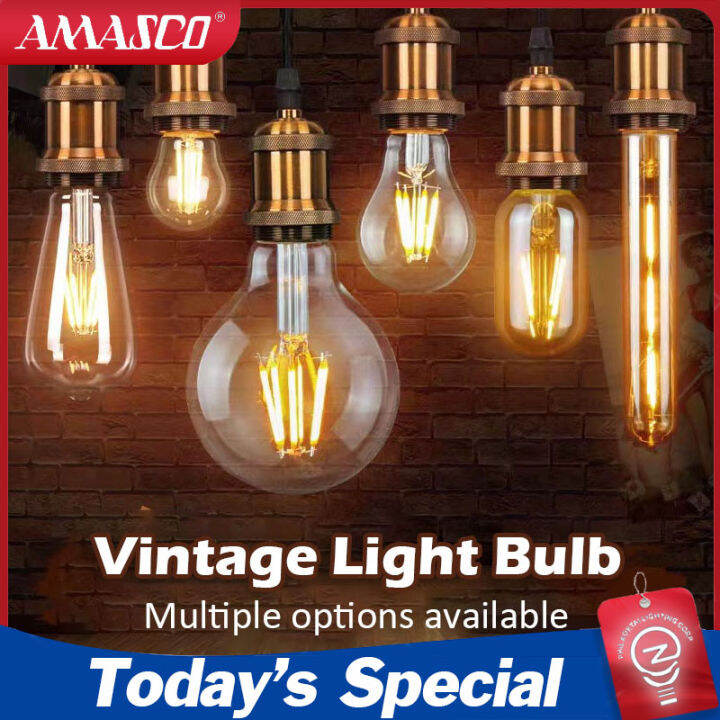 E27 Warm white light Retro lamp 2W 4W 220V G45 ST64 G80 G95 led bulb ...
