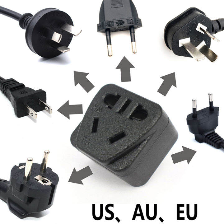 3-Pin US Plug AU EU to American High Power Plug Adapter US Travel ...