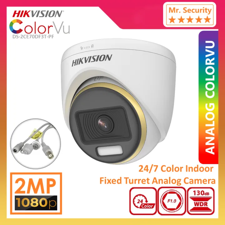 HIKVISION ColorVU 2MP 4in1 Indoor Fixed Dome/Turret Analog CCTV Camera ...